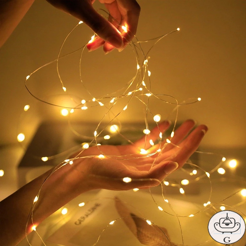 GS 20/50/100LED Battery Micro Rice Wire Copper Fairy String Light Party ...