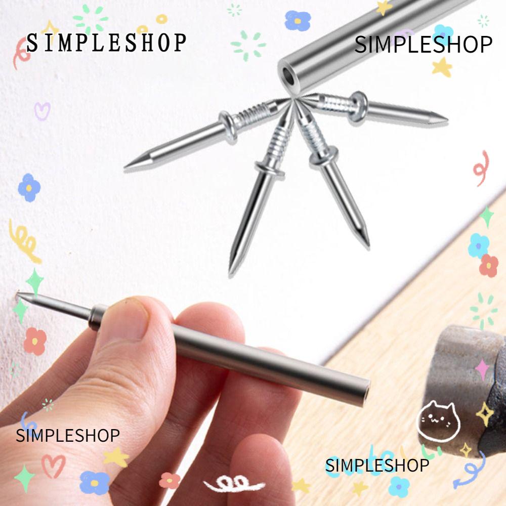 SIMPLESHOP Hardware, No Punching Carbon Steel Nails, Fasteners Double ...