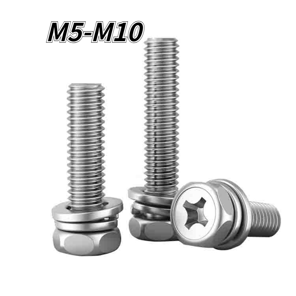 [XNY] Concave Phillips Hex Bolt Hex Bolt Combination Screw SUS304 Stainless Steel Material Screw ...