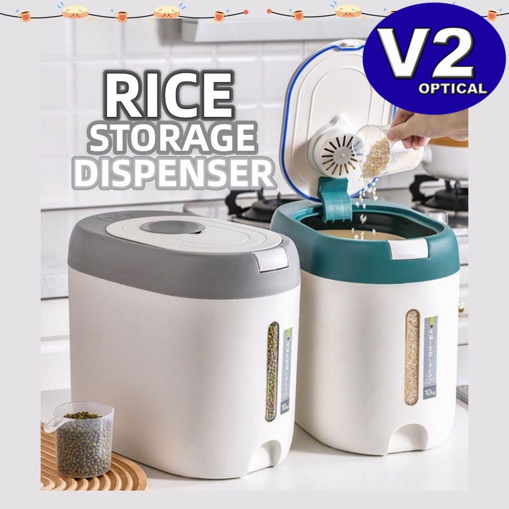 Rice Dispenser Bucket 5KG/10KG Keepers Container Household Storage ...