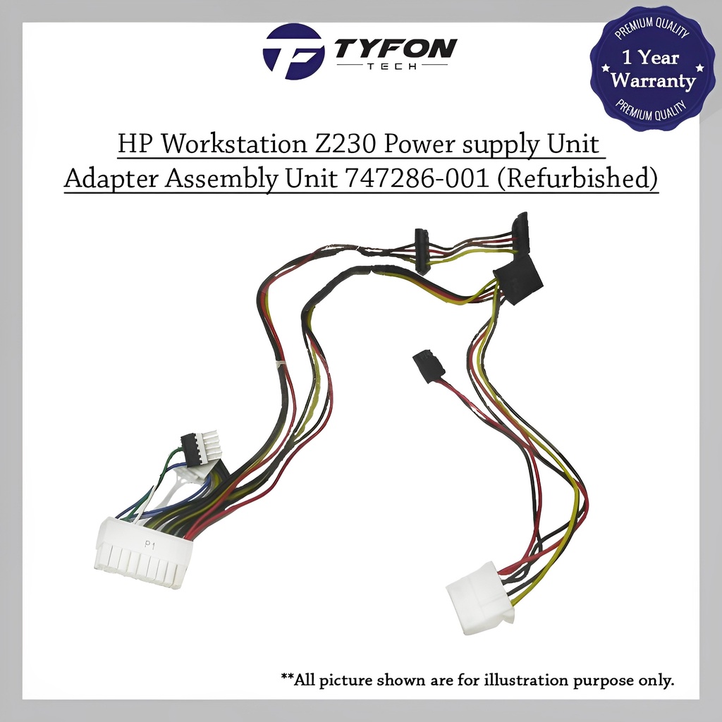 HP Workstation Z230 Power Supply Unit Adapter Cable Assembly 747286-001 ...