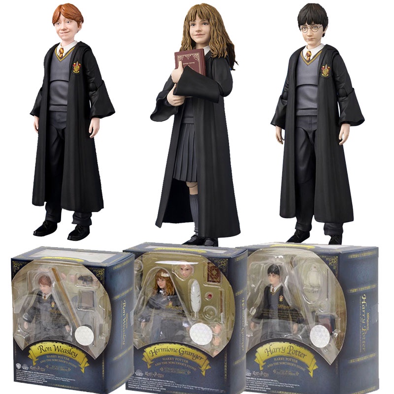 Shf Harry Potter Hermione Ron Sh Figuarts Action Figure Model | Shopee ...
