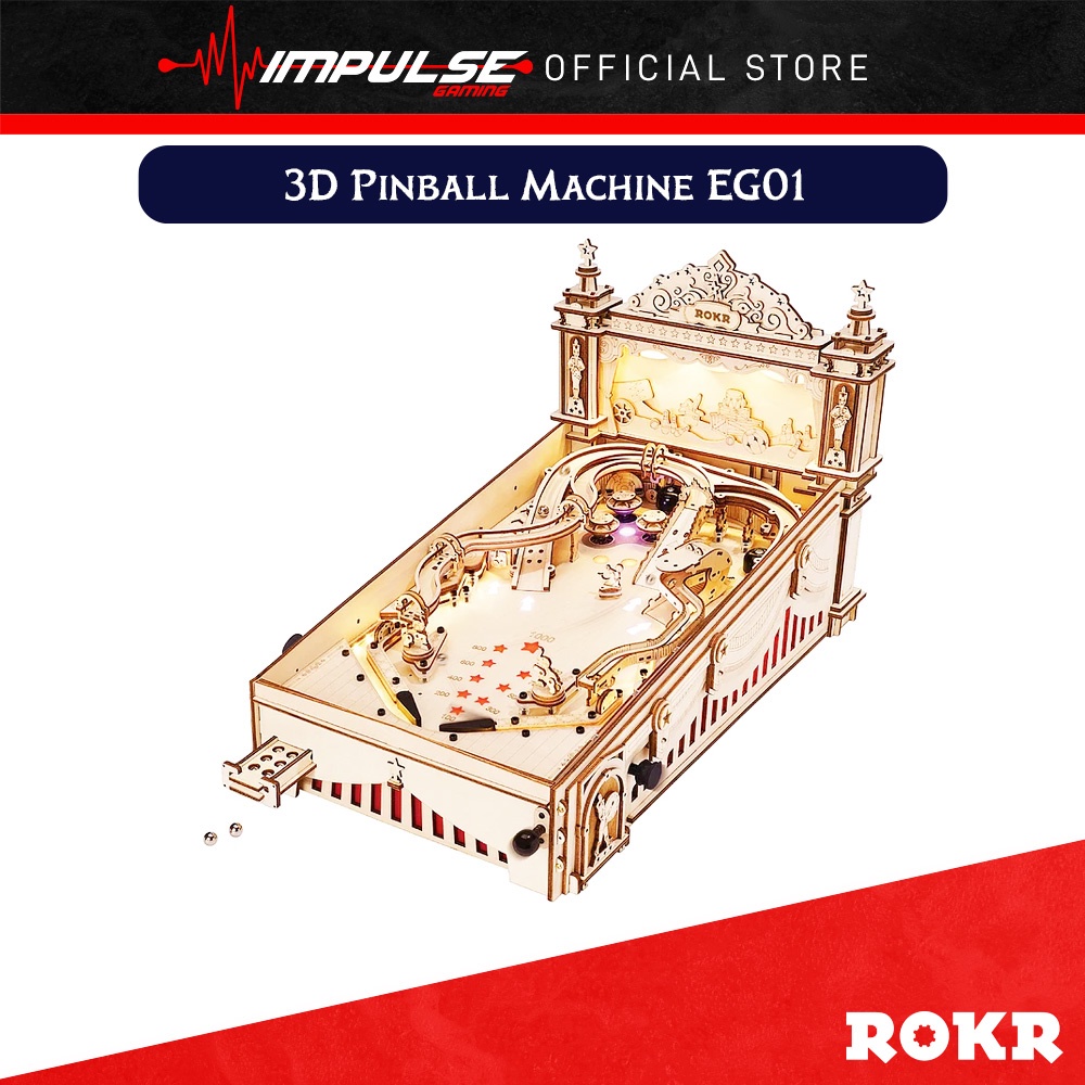 Robotime ROKR 3D Pinball Machine 3D Wooden Puzzle EG01 | Shopee Malaysia