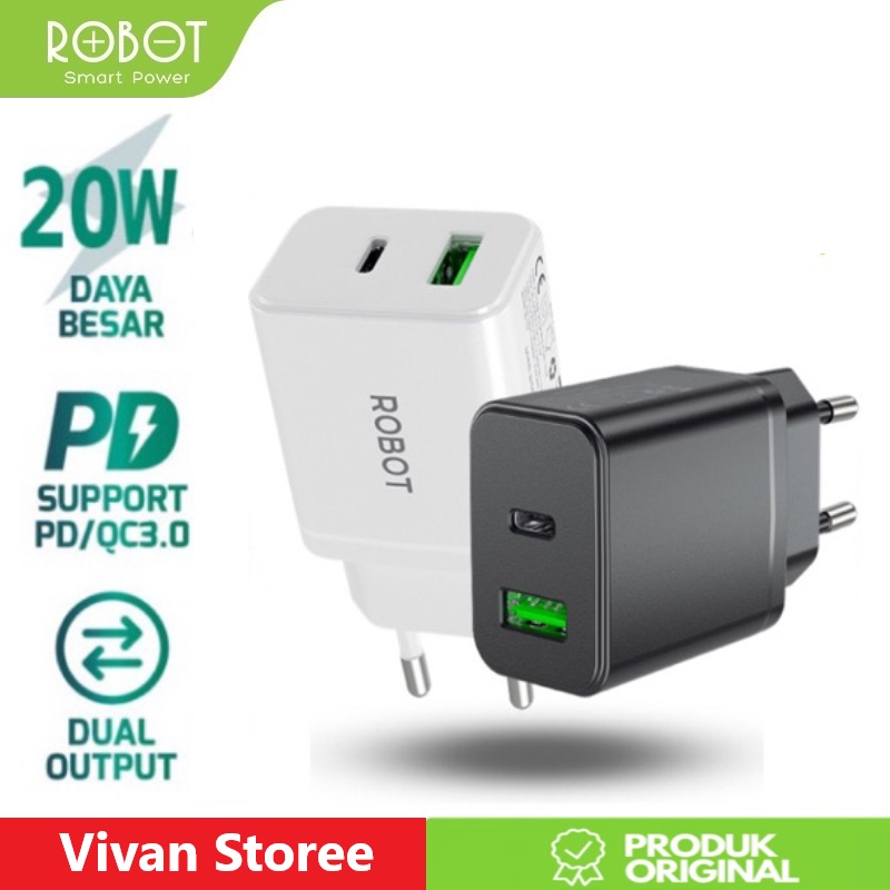 Robot Adapter Charger RT-F5 Charger Shell 3A 20W Dual Port USB-A And ...