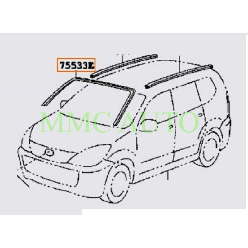 TOYOTA F601, F602 AVANZA 2003-2009 FRONT WINDSCREEN MOULDING RUBBER ...