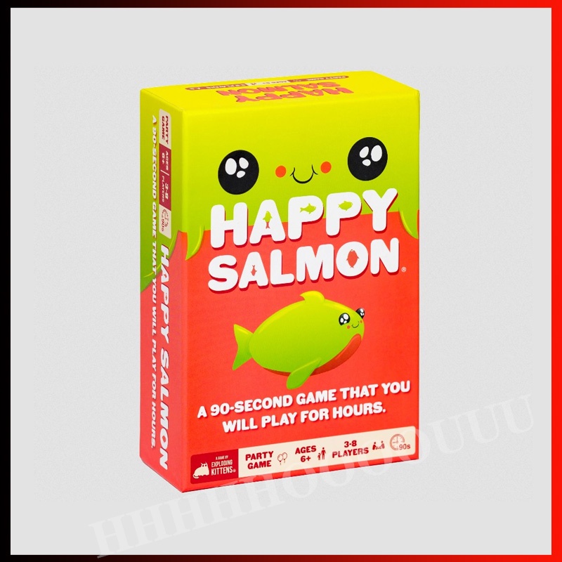Exploding Kittens Card Game Happy Salmon Family-Friendly Party Game ...