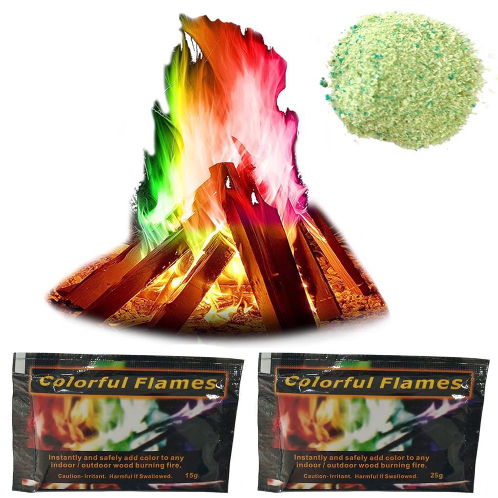 【Biho】2 Packs Fire Colours Powder Colourful Flame for Campfire ...