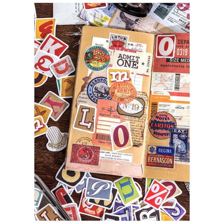 45 Pcs kawaii Stationery Sticker Set colorful English letters Cute ...