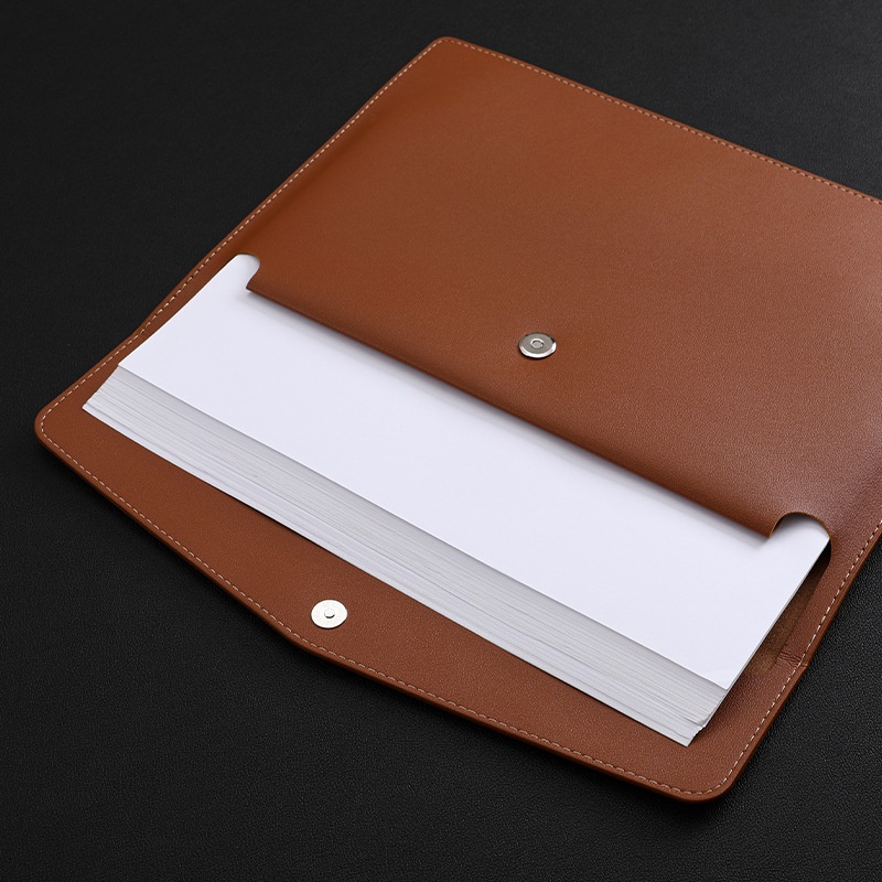 A4 Business Leather File Bag Large-capacity PVC Waterproof Storage Bag ...