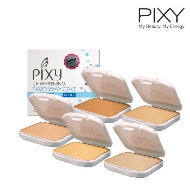 Foundation Powder PIXY UV Whitening 2 IN 1 Double Layer Two Way Cake ...