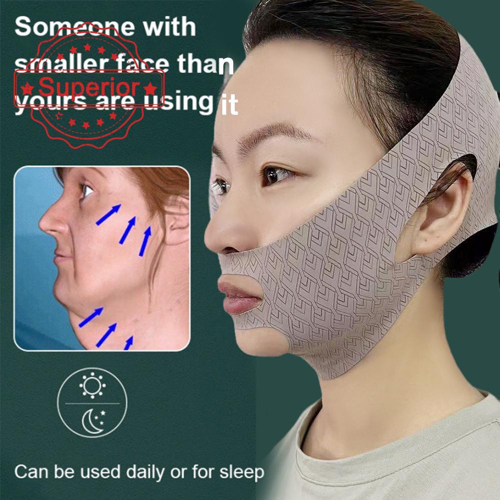 Elastic Face Slimming Bandage V Line Face Shaper Women Up Chin Facial ...