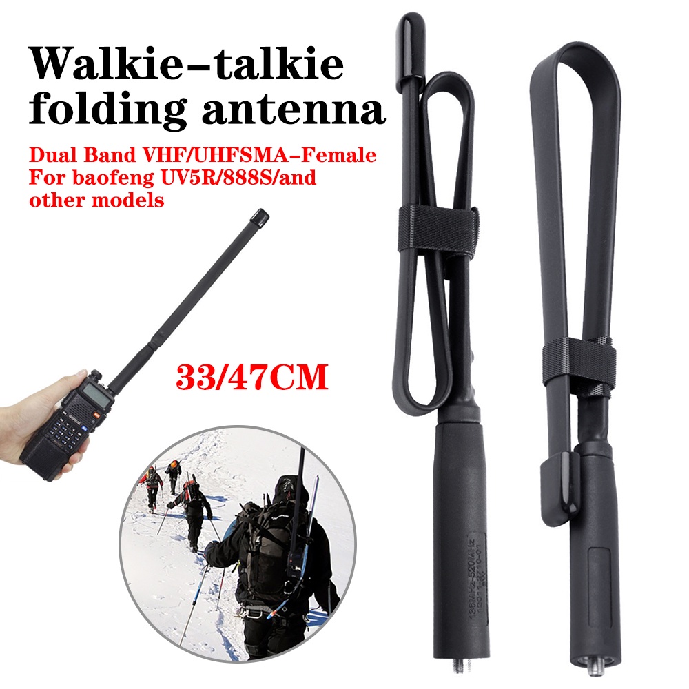 Baofeng CS Tactical Antenna Walkie Talkie Foldable VHF UHF UV16 UV5R UV82 888S UV10R SMA-Female ...