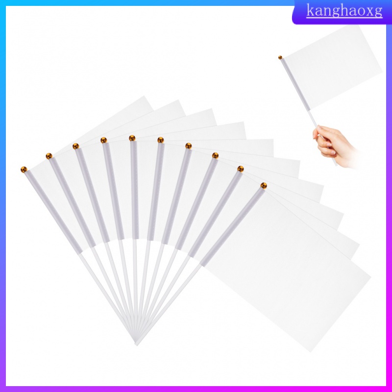 Custom Banner Banners Mini Flags Sticks White DIY Graffiti 24 Pcs ...