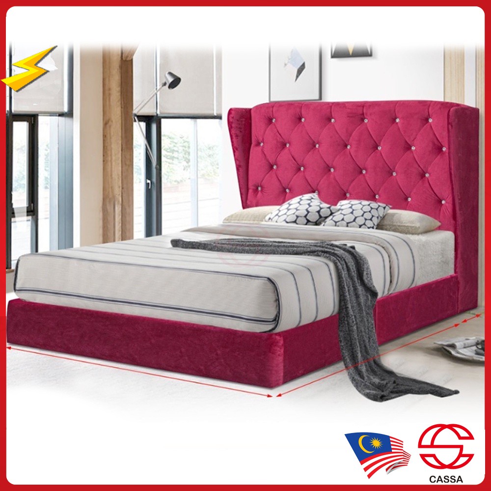 Cassa High Back Diamond Bed Frame - Queen/King | Shopee Malaysia