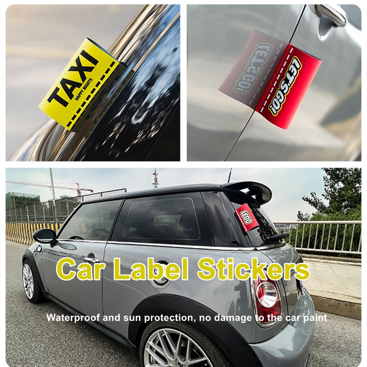 Fake Taxi Tag Washed Car Label Stickers Decoration Label Stickers Car ...
