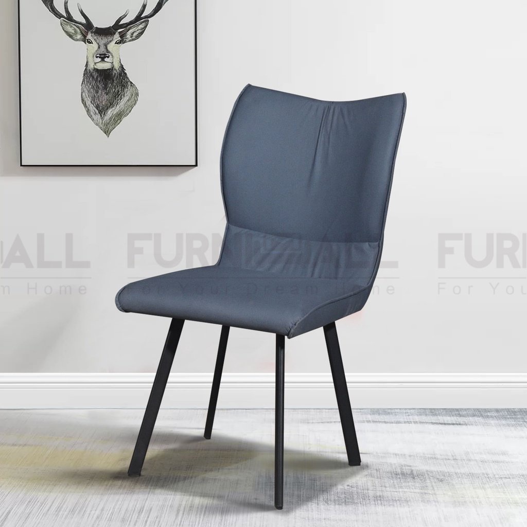 FURNIMALL Comfortable Fabric Dining Chair/Kerusi Makan Modern Kerusi ...
