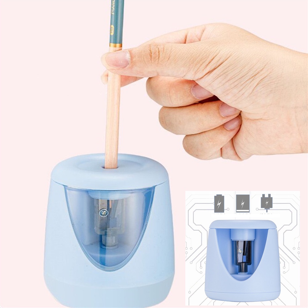 USB Electric Pencil Sharpener Automatic High-speed Pengasah Pensil ...