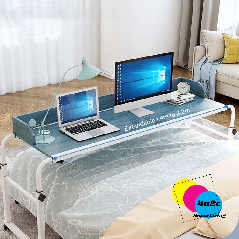 4u2c H&L Bed Table Lazy Over Bedside Table Computer Desk Bed Writing ...