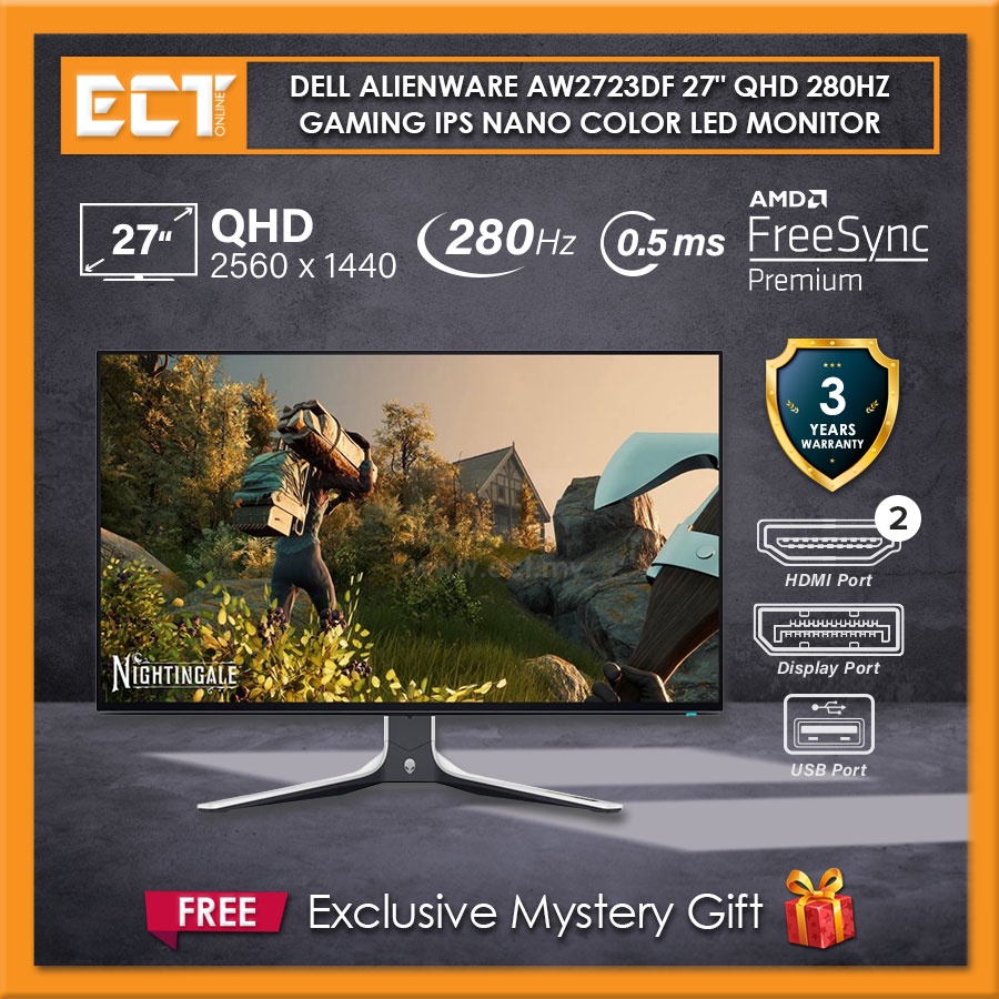 Dell Alienware AW2723DF AW2725DF 27" QHD 2560 X 1440 280Hz 360Hz Gaming ...