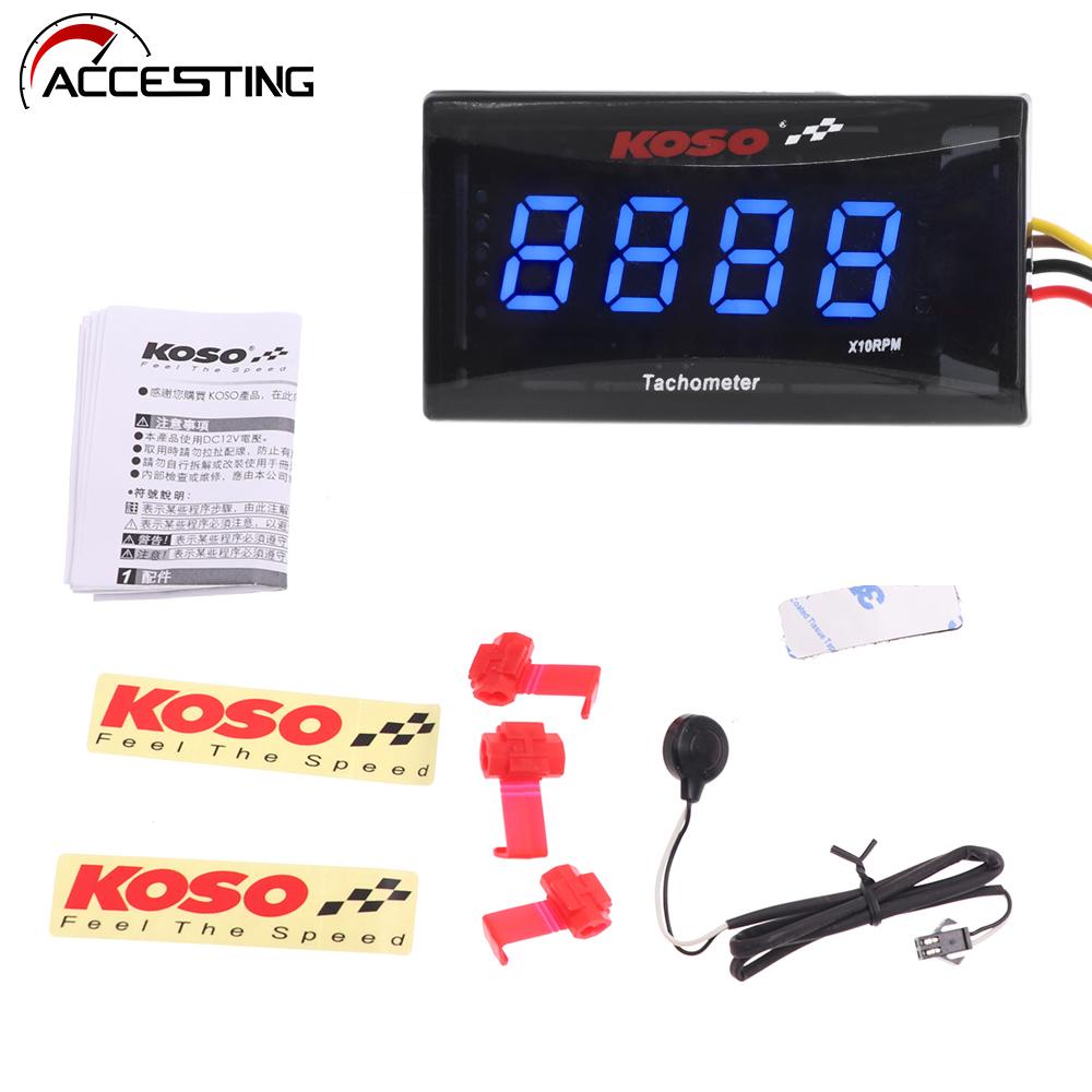 Digital Square Koso Mini RPM Tacho Hour Meter LCD Display Engine ...