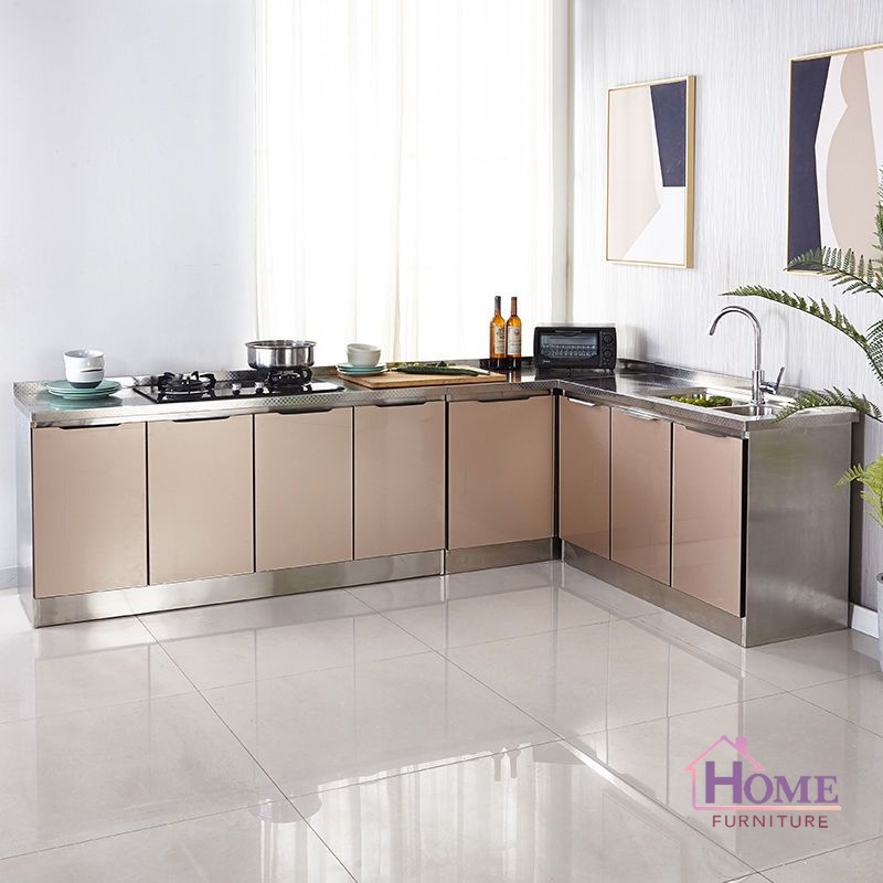 🍁Stainless steel kitchen cabinet Simple stove cabinet Integrated ...
