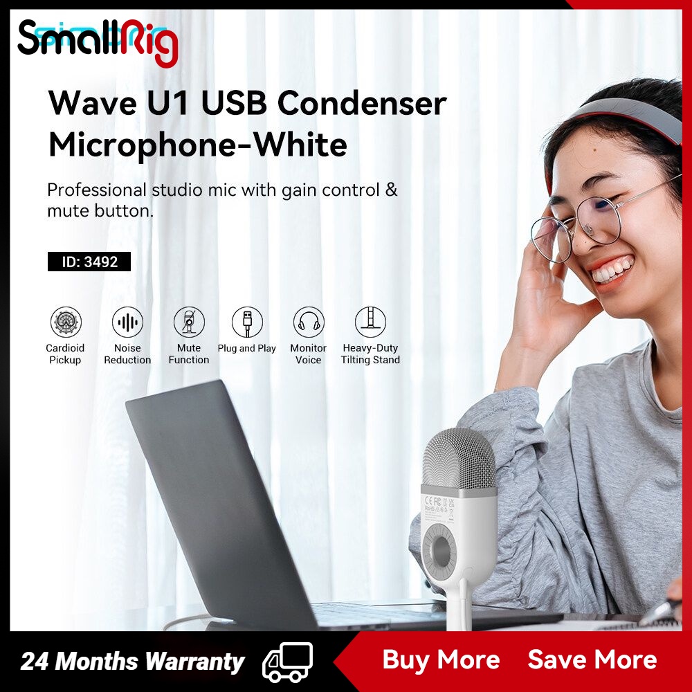 simorr Wave U1 USB Microphone for Macbook/PC/PS4/Laptop/Smartphone with Gain Control Mute Button ...