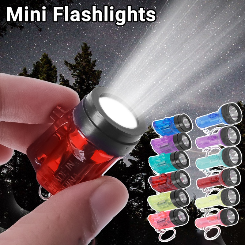 Mini Flashlights With Keychain / Outdoor Portable Plastic LED Flash ...