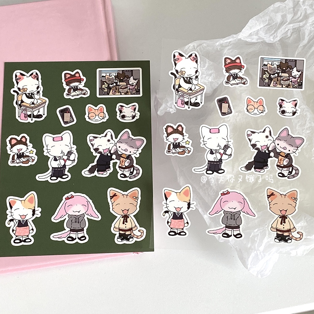Campus Life Stickers Healing Cute Lines Photo Cards Star Chasing Goo ...