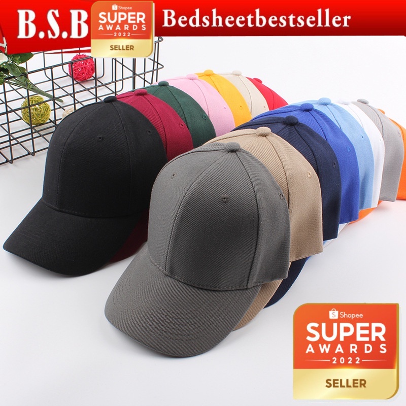 B.S.B Adjustable hat Casual Outdoor Plain Baseball Unisex Cap Baseball ...