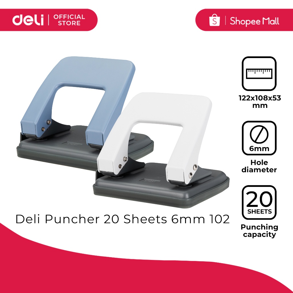 Deli 102 Puncher 20 Sheets 6mm | Shopee Malaysia