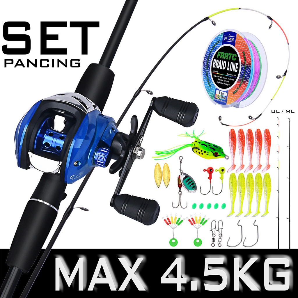 Local Malaysia Fishing Rod and Reel Set Mancing Casting Mesin Pancing ...