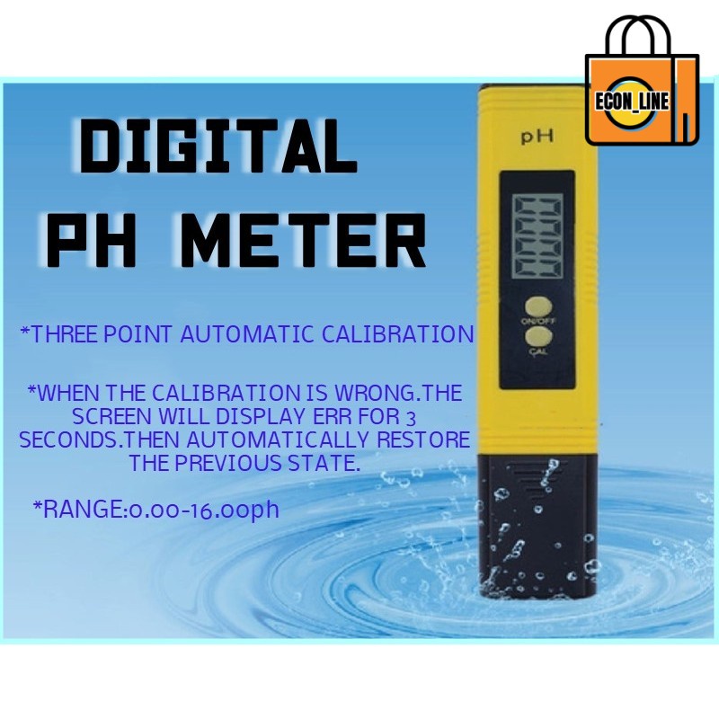 Digital pH Meter Water Quality Tester PH Meter Pen Bugs Monitor Neutral ...