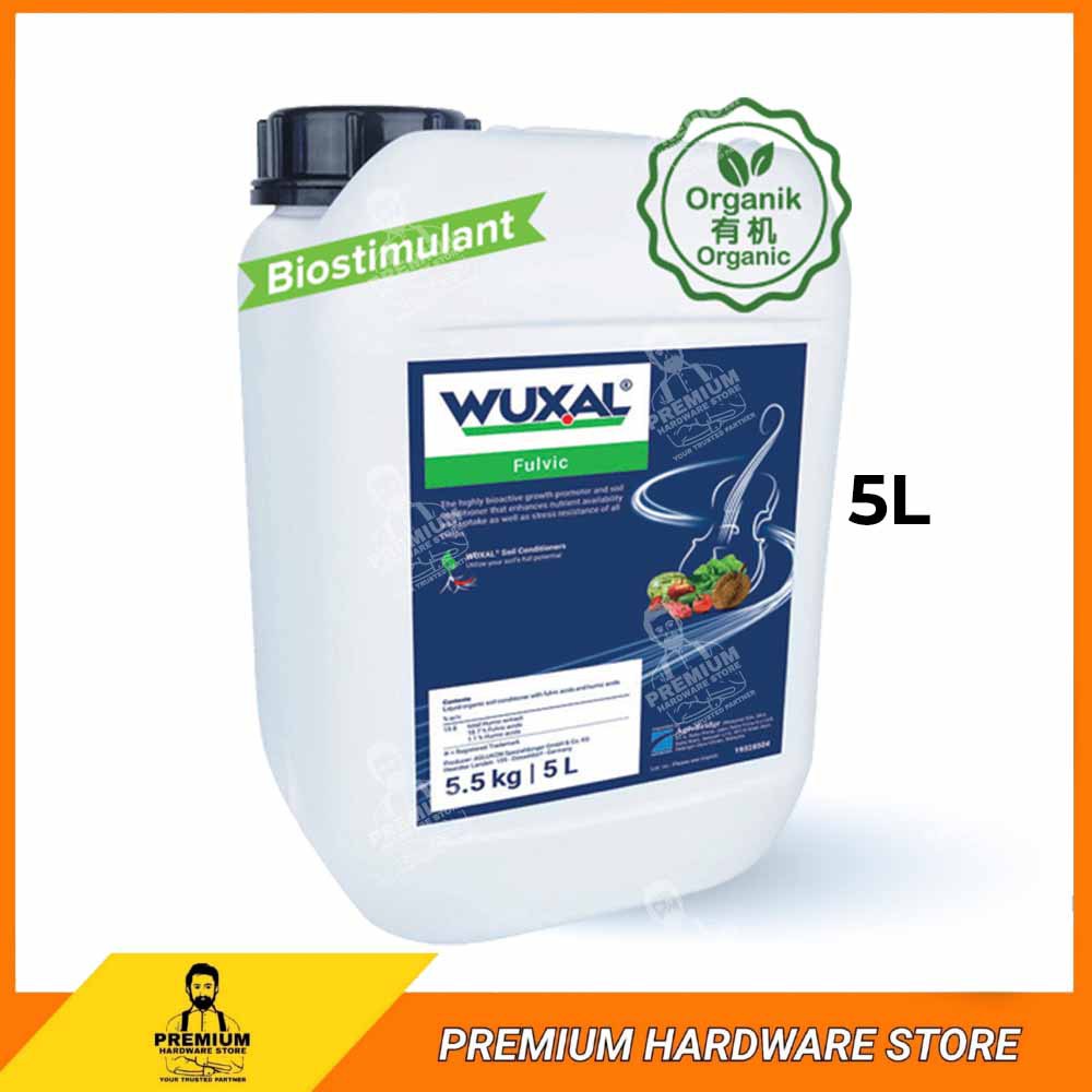 WUXAL Fulvic 5 Liter Organic Biostimulant Water Soluble Root Foliar ...