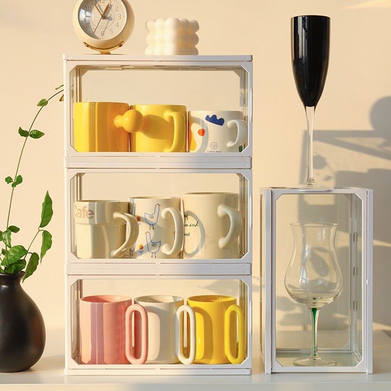 Rectangular glass storage rack Desktop storage rack Kitchen storage ...