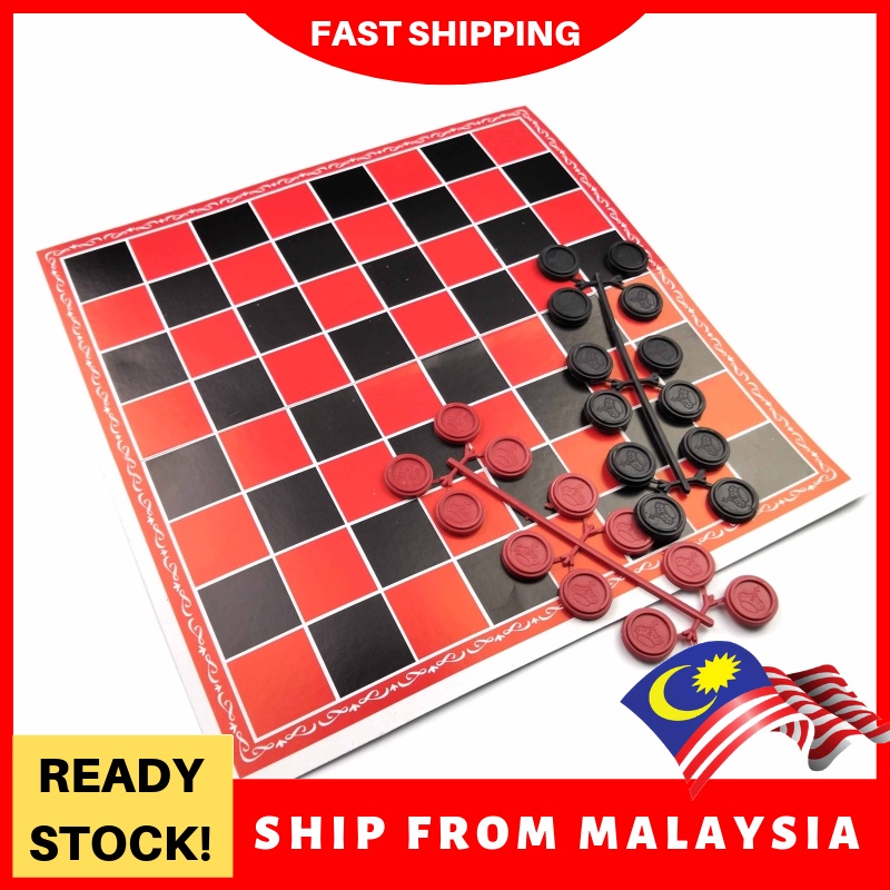 Kids Classic Board Game - Snake and Ladder, Draughts Checkers Family ...