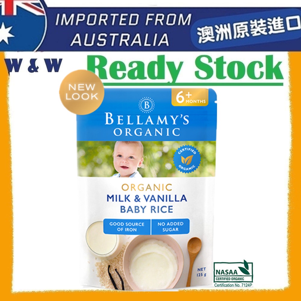 [AUS Import EXP 04/2026] Bellamy's Organic Milk & Vanilla Baby Rice 6 ...