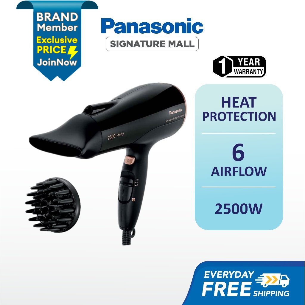 PANASONIC Ionity Hair Dryer EH-NE82 Fast Dry 2500W EH-NE82-K655 Set ...