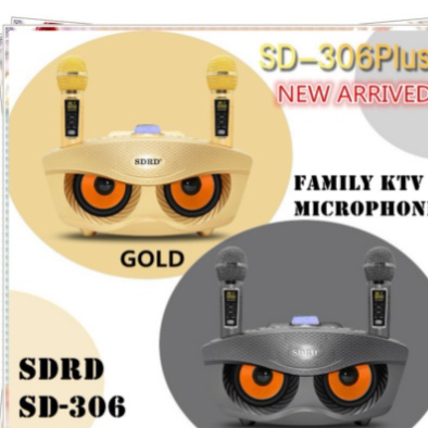 (SDRD _ 306) \ sdrd 306 .Dual Microphone Karaoke Portable Stereo Speaker | Shopee Malaysia