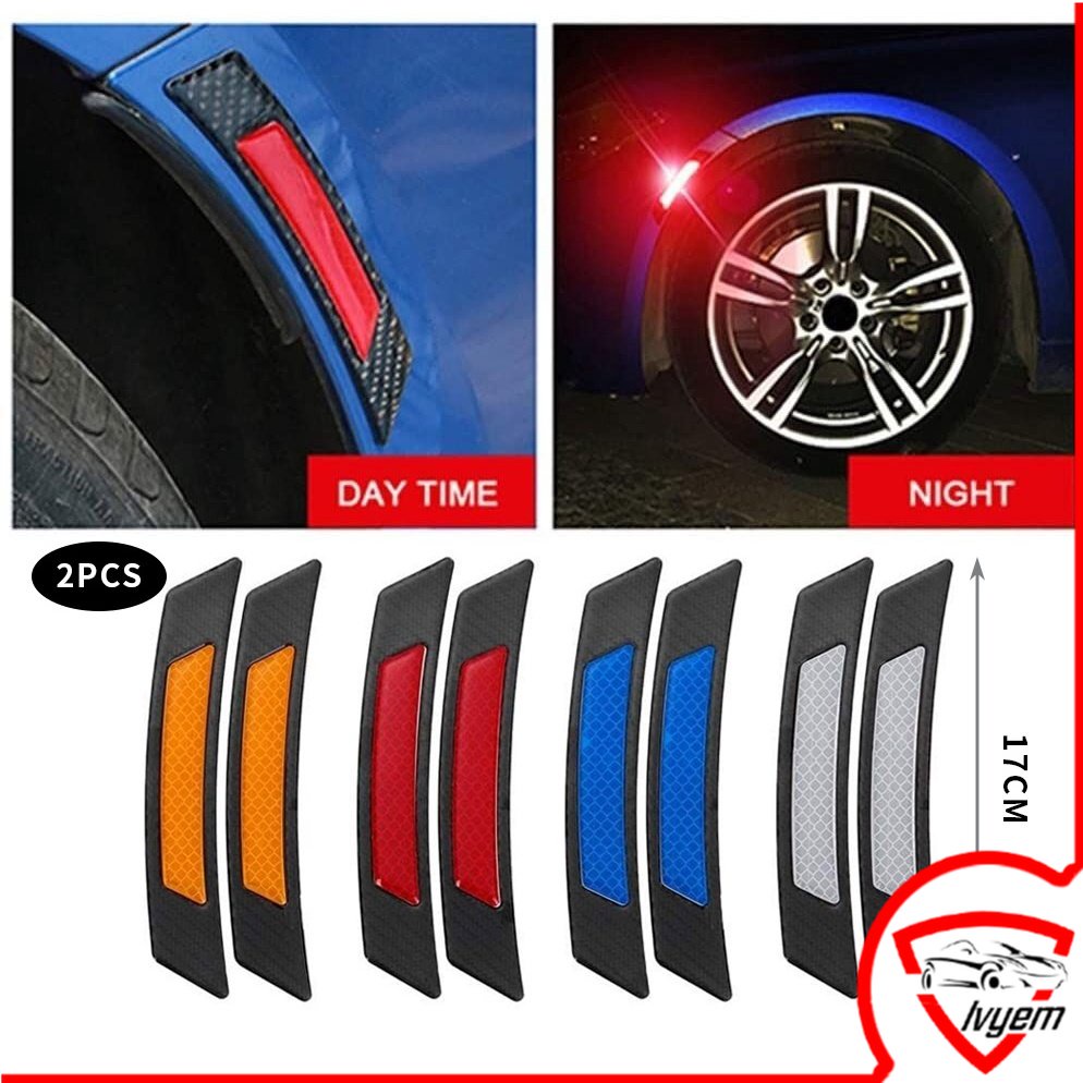 2pcs/Car Reflective Sticker Tape Strip Car Sticker Body Decoration ...