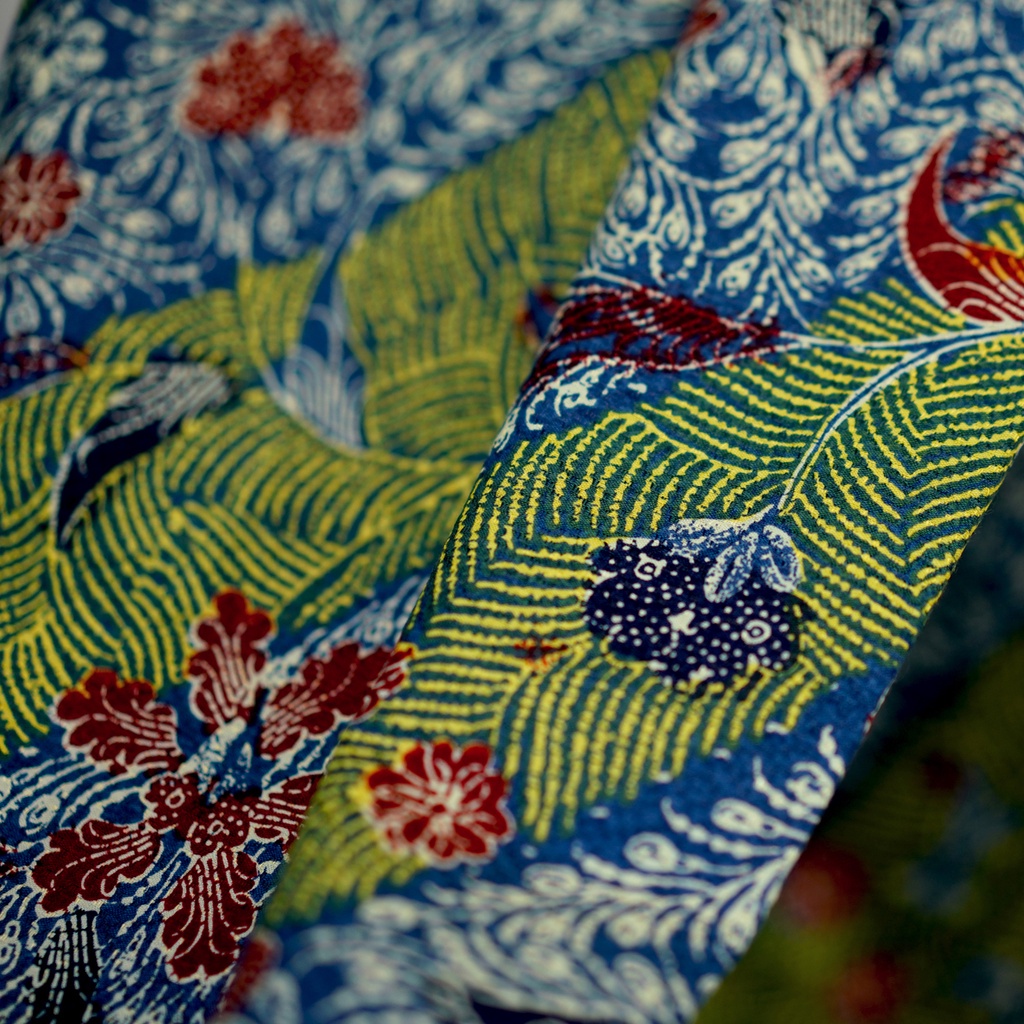 HIJAU MERAH PUTIH Premium BATIK FABRIC Dobby Dobi Dobbi Dolbi Material ...
