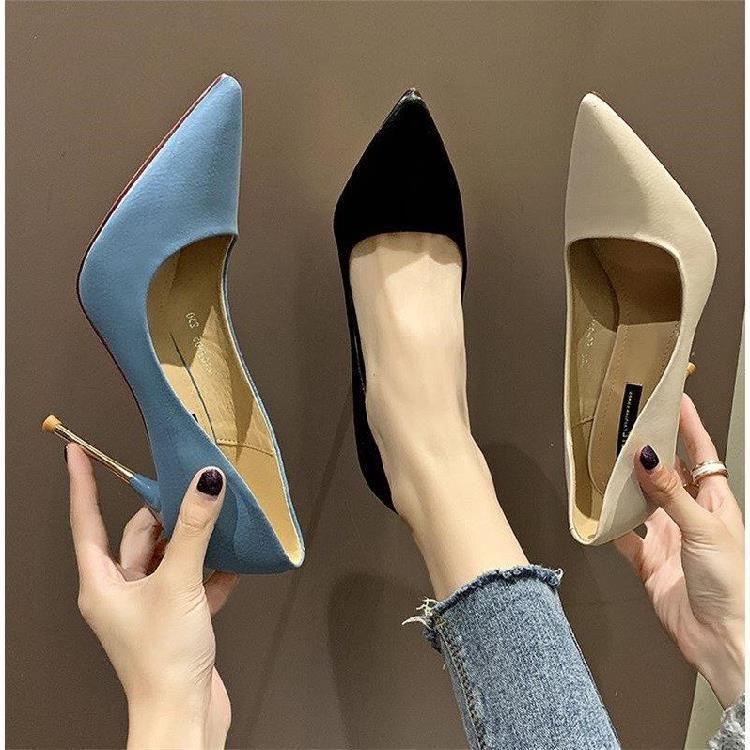 Simple Classy Pointed Toe High Heels Women's Stiletto Shoes | Shopee ...