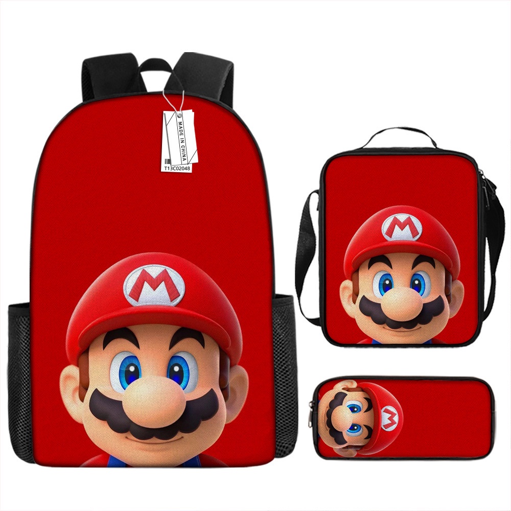 Beg sekolah kartun Mario baru untuk pelajar sekolah rendah dan menengah ...