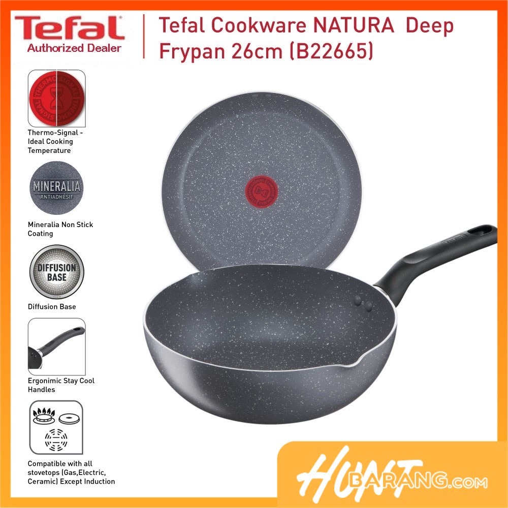 Tefal Cookware Natura Deep Frypan 26cm (B22665) | Shopee Malaysia