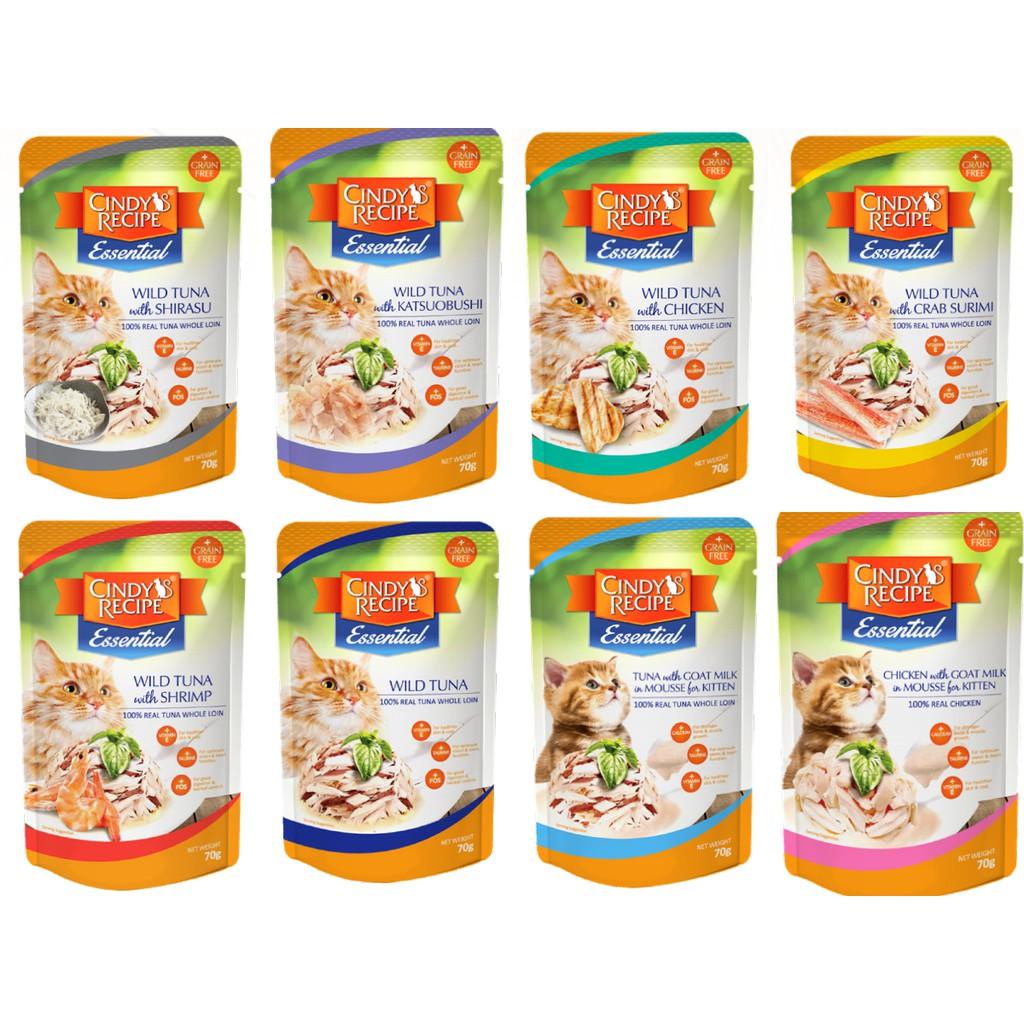 Cindy's Recipe Essential Wet Cat Food Pouch 70g | Shopee Malaysia