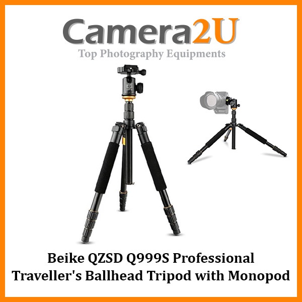 Beike QZSD Q999S Professional Traveller's Ballhead Tripod with Monopod ...