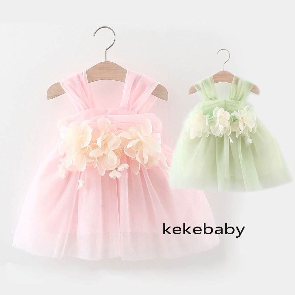 Baby Girl Dress Summer Ootd Sleeveless Princess Fairy Tulle Dress ...