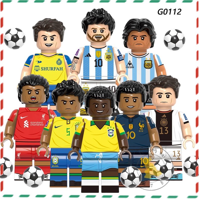 Children's modular toy football tournament World Cup star series nano ...