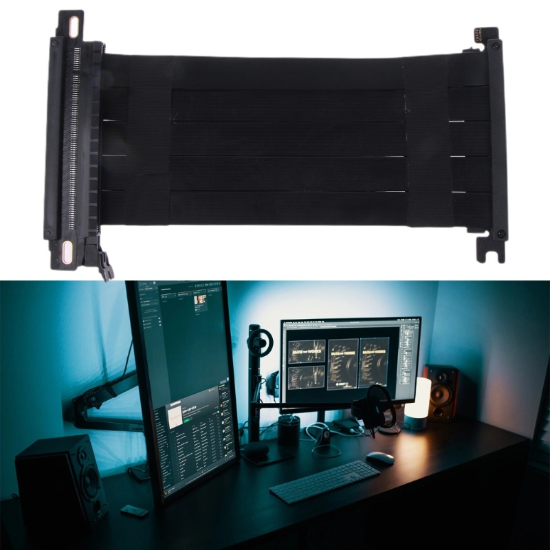 Star Double Reverse Pci Express 4 0 Riser X16 Cable Graphics Video Card ...