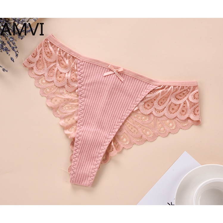 AMVI Panty Plus Size L-XXXXL Women Thongs Panties Sexy Cotton G-string Underwear Low-rise Female ...