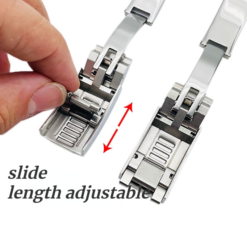 9mm Stainless Steel Folding Buckle Glide Lock for Rolex Submariner ...